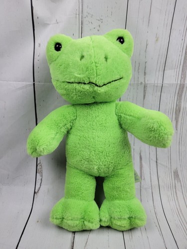 Build A Bear BAB 16" Spring Green Frog Plush (Smiley Face, Stuffed ...