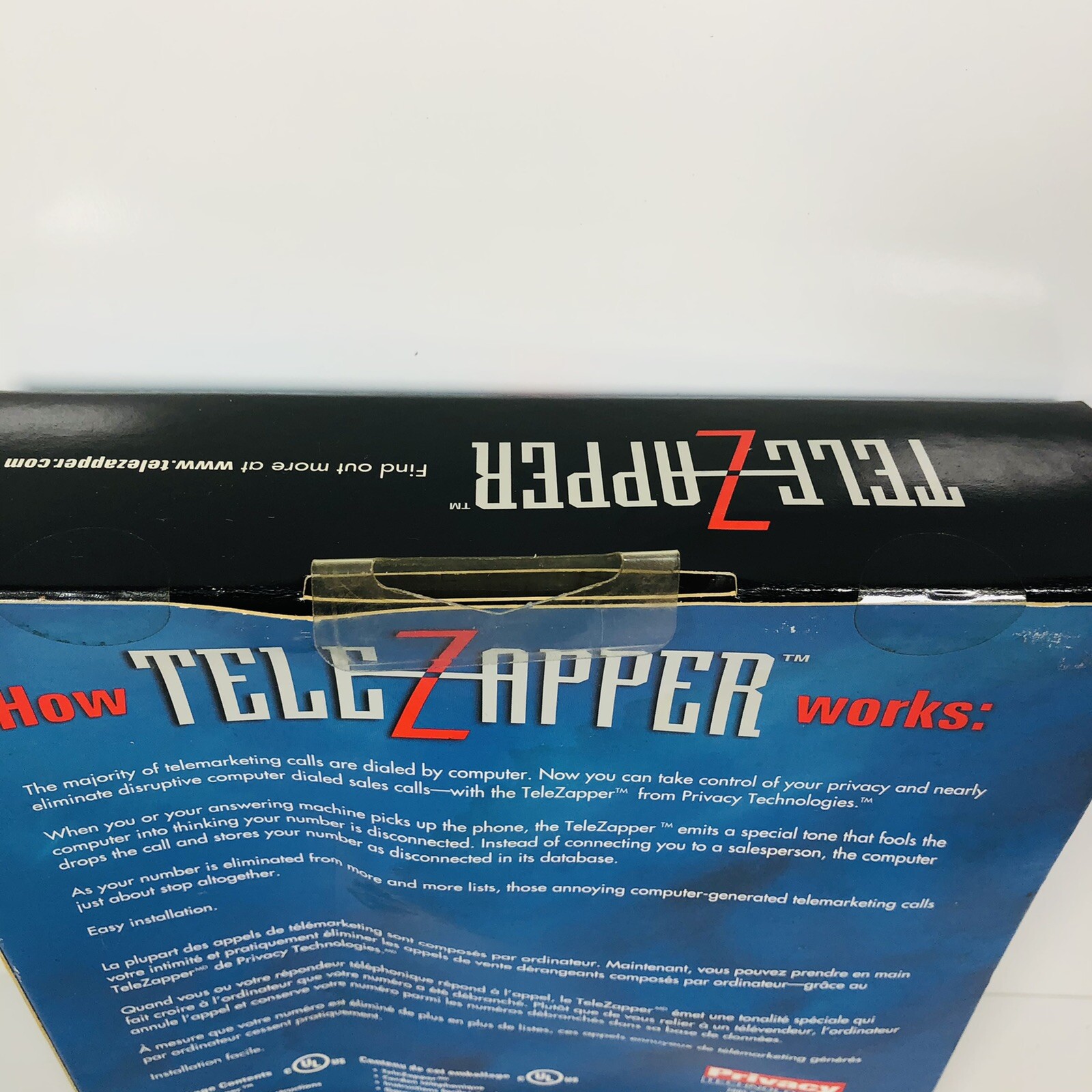 TeleZapper MTZ900 As Seen on TV Telemarketers Phone Call Blocker NEW ...