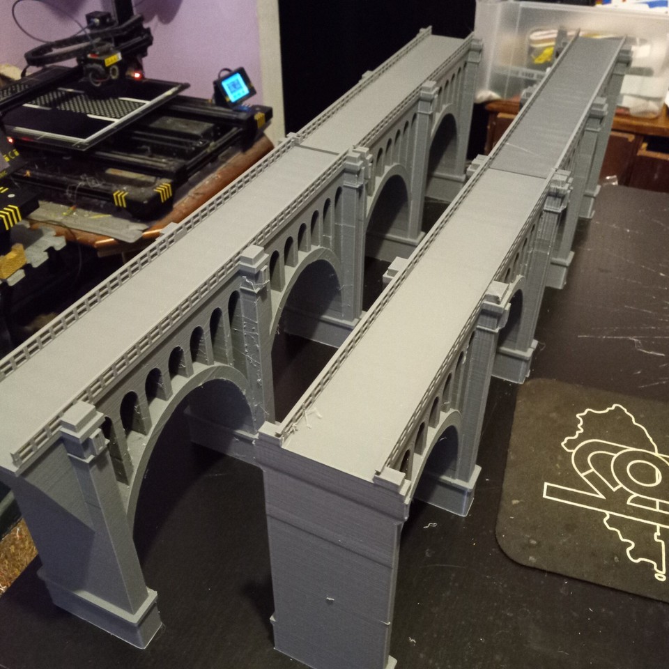 HO Scale Bridge 60-Inch long Paulins Kill Viaduct Bridge 3D Printed ...