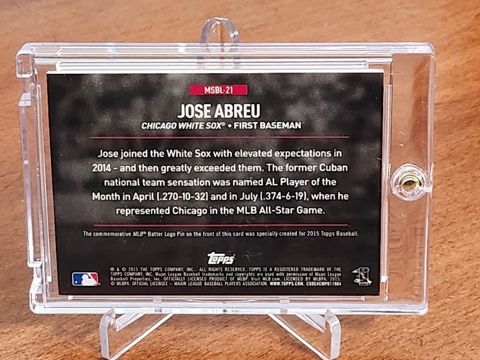 Jose Abreu - Topps Silhouetted Batter Logo Pin #MSBL-21 | eBay UK