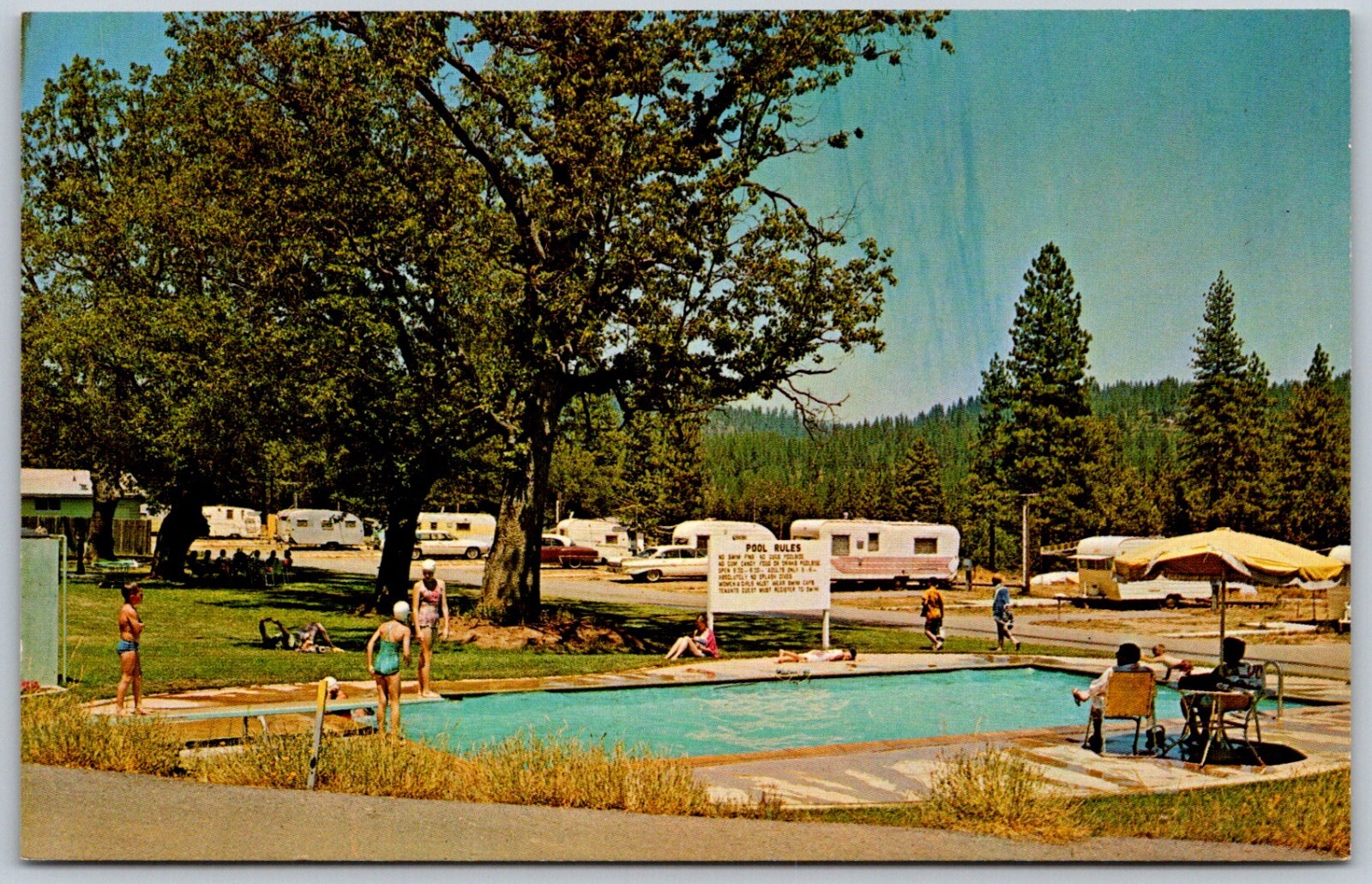Postcard CA Avery California Safari Trailer Park Angels Camp Area CA14 ...