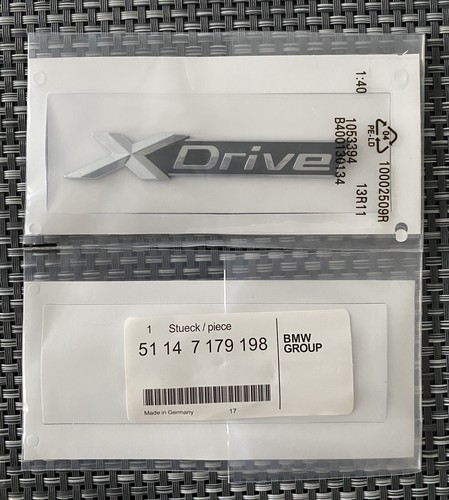 Genuine New Style BMW XDRIVE BOOT BADGE Rear Emblem For 1 Series & 7 ...