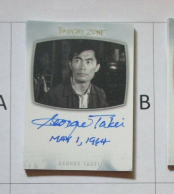 2020 The Twilight Zone Archives George Takei Inscription Autograph AI ...