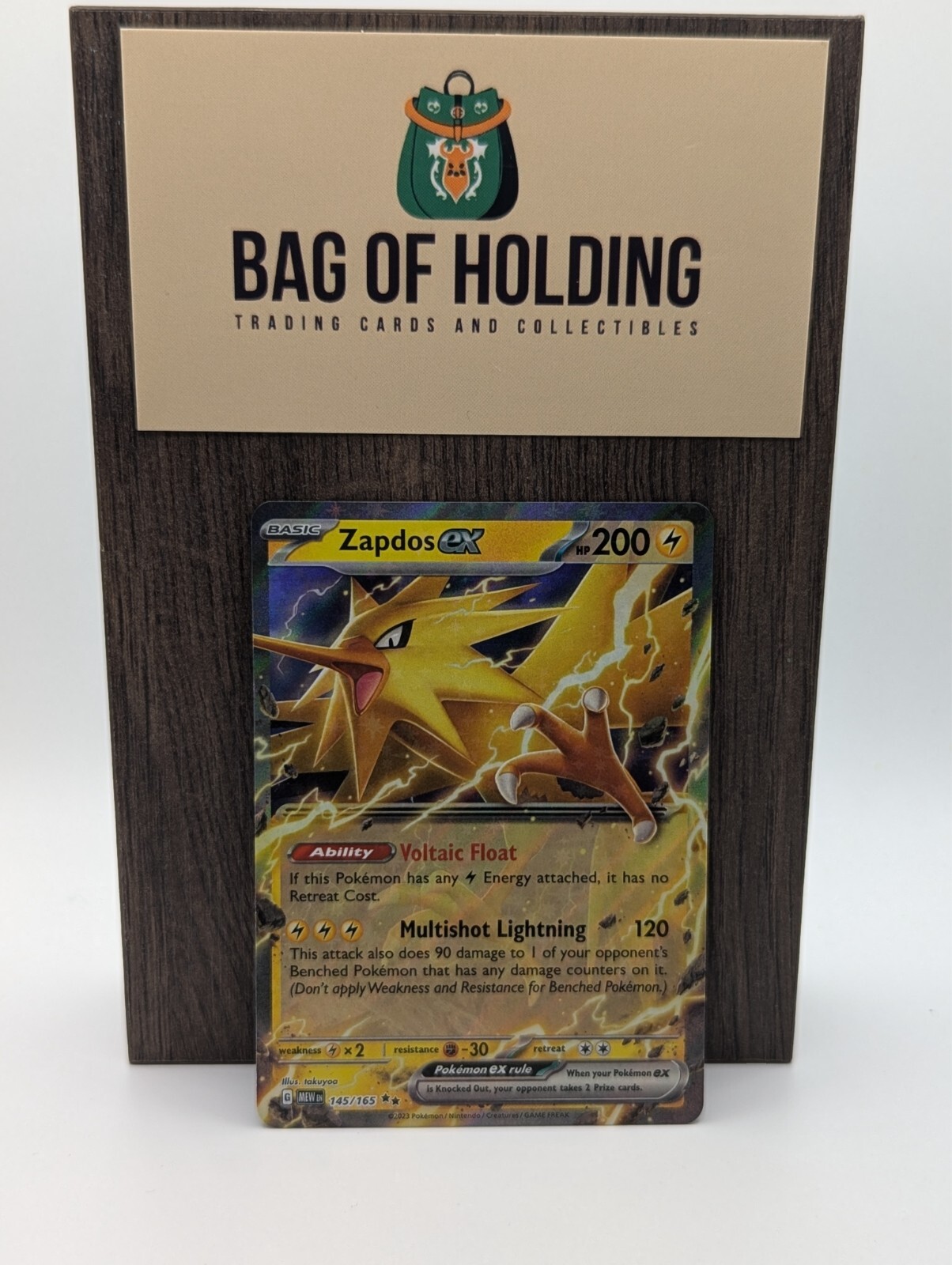 Zapdos ex 2023 Scarlet & Violet: 151 #145/165 Double Rare Price Guide ...