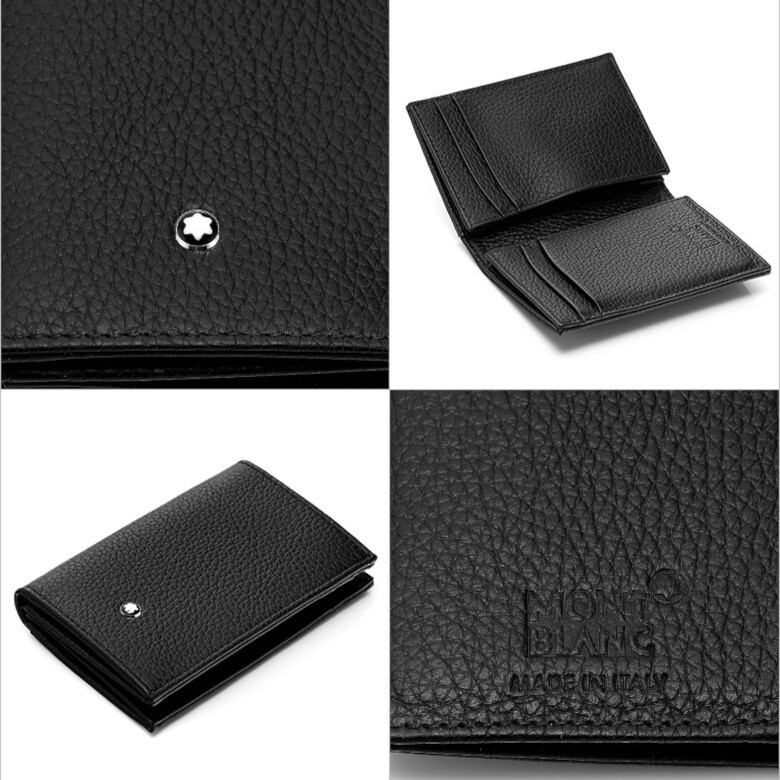 Montblanc Soft Grain Leather 4CC Card Holder Case Cover Wallet Purse ...