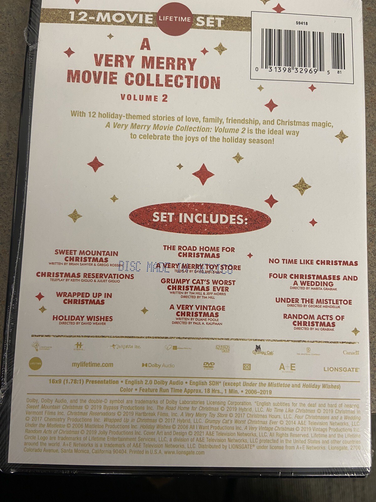 Lifetime 12 Movie Set A Very Merry Movie DVD Collection Volume 2 ...