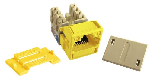 (Box of 16) Systimax MPS100E-123 Yellow PowerSUM Cat 5e U/UTP Outlets ...