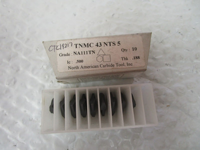 New Lot Of 9 North American Carbide Inserts TNMC 43 NTS 5 , NA111TN | eBay