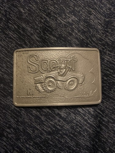 Vintage Belt Buckle International Harvester Scout Spec Cast - Original ...