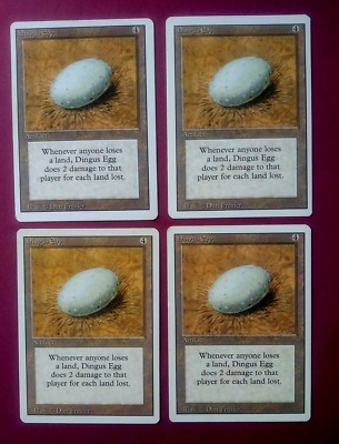Magic the Gathering MTG Revised DINGUS EGG X 4 ( 2LP & 2 MP) R 1994 ...