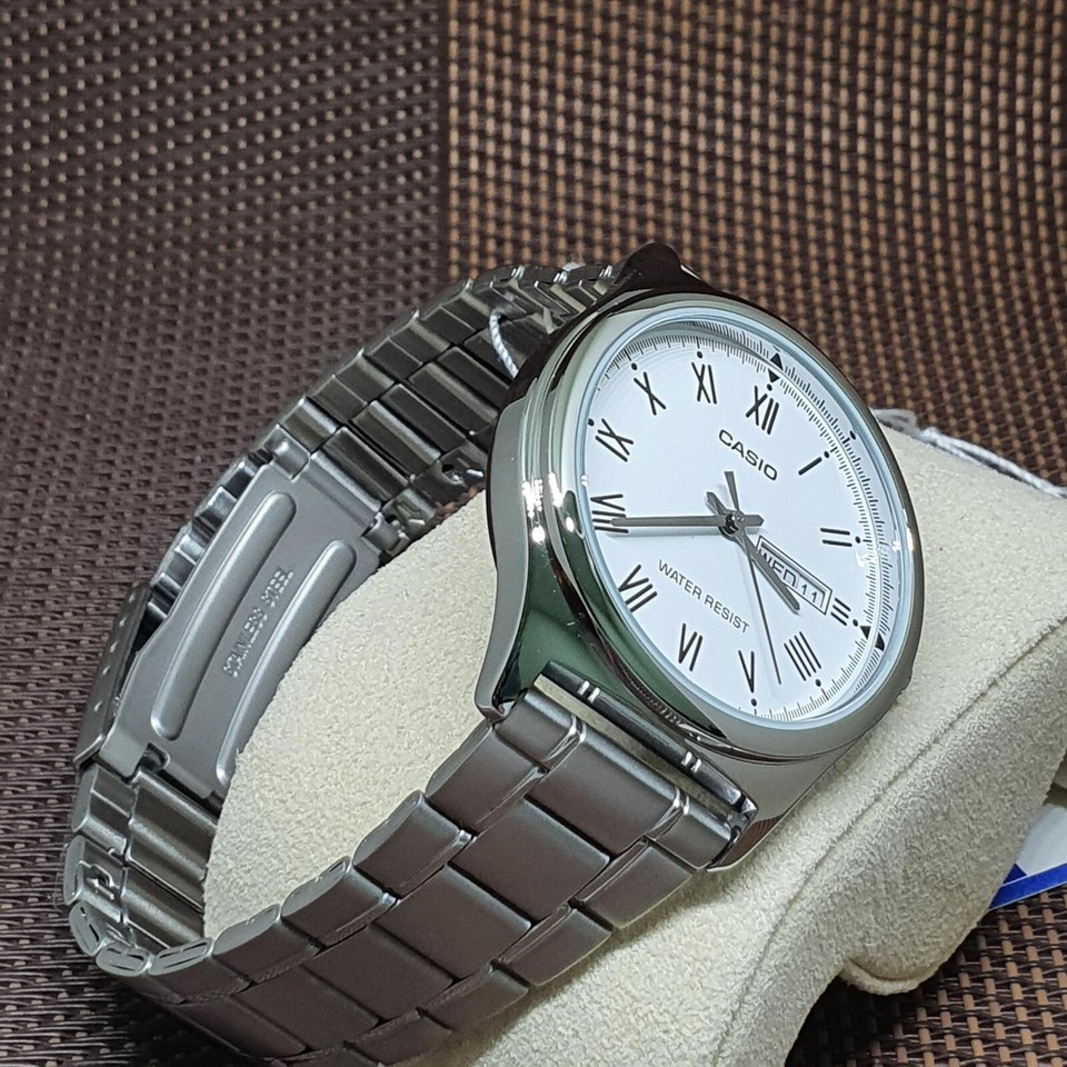 Casio MTP-V006D-7B White Dial Analog Roman Numeral Men's Classic Casual ...