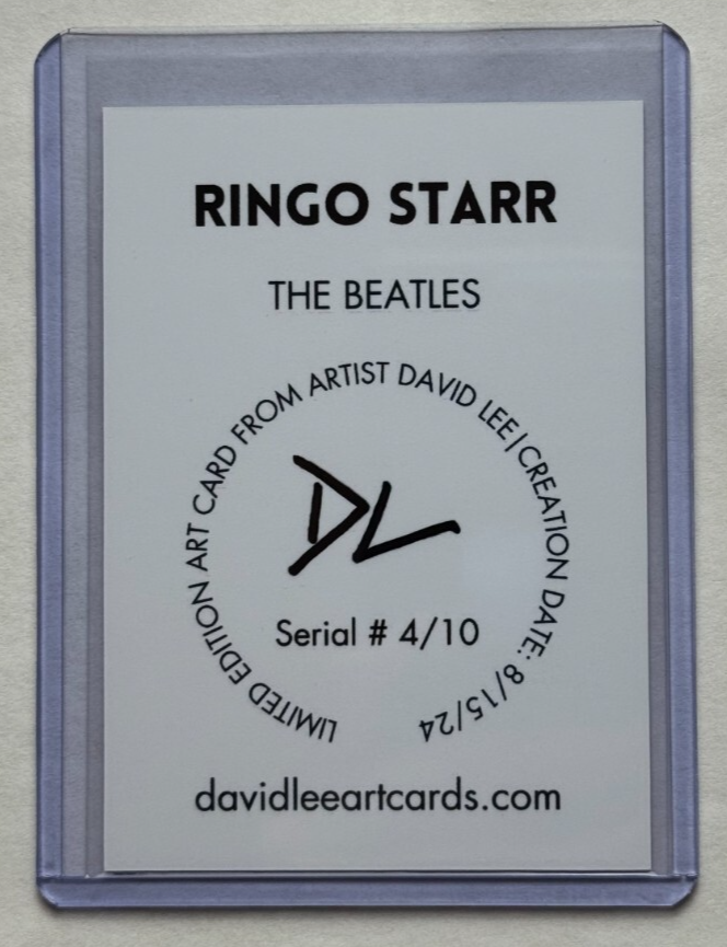 Ringo Starr Limited Edition Artist Signed “The Beatles” Trading Card 4/ ...