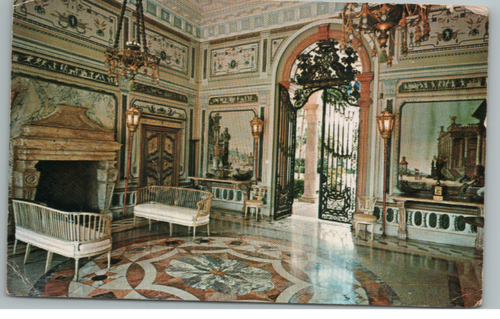 Vintage Postcard Vizcaya Miami Florida Tea Room James Deering | eBay
