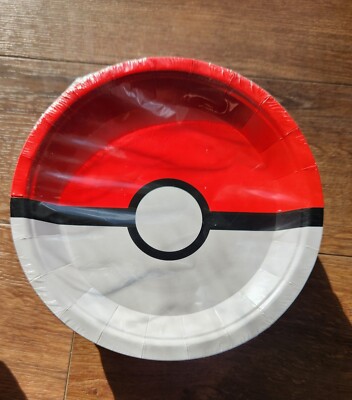 Pokémon Dessert Plates 20 Pack 7” Diameter Pokeball Design! NEW SEALED ...