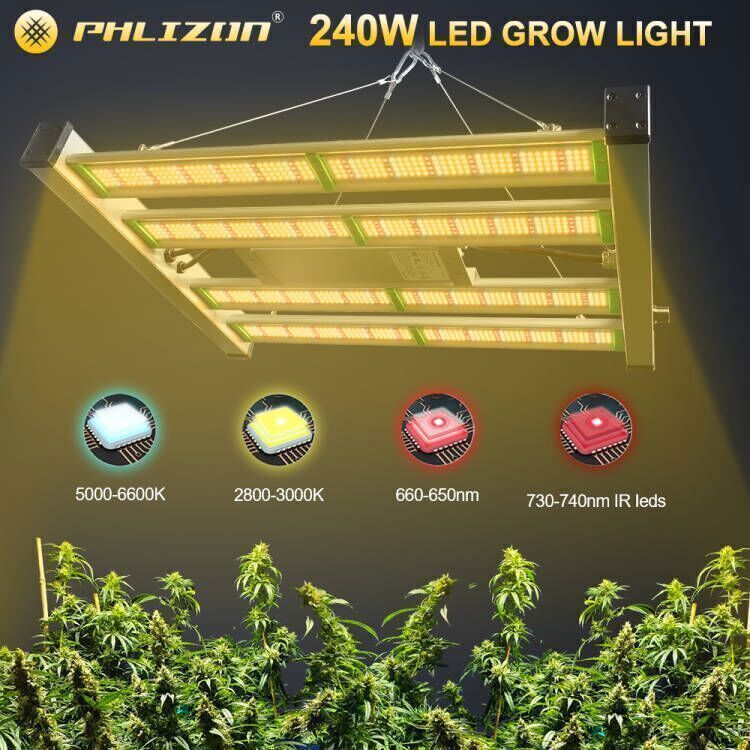 640W 8Bar Pro Replaces Gavita 1700e LED Foldable Grow Light Full ...