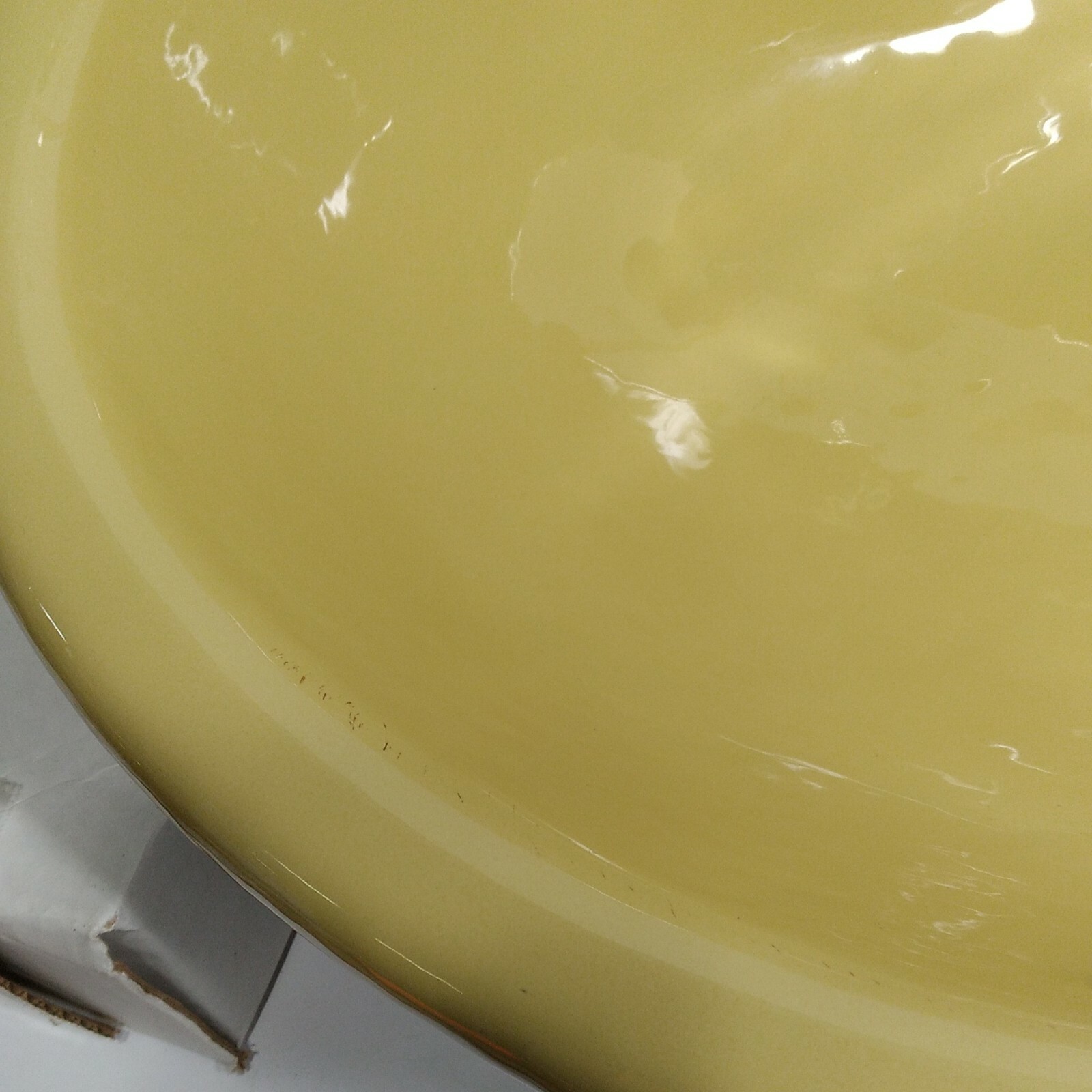 KOHLER 2904 Light Mustard Cast Iron Drop In Oval Bathroom Sink Overflow ...