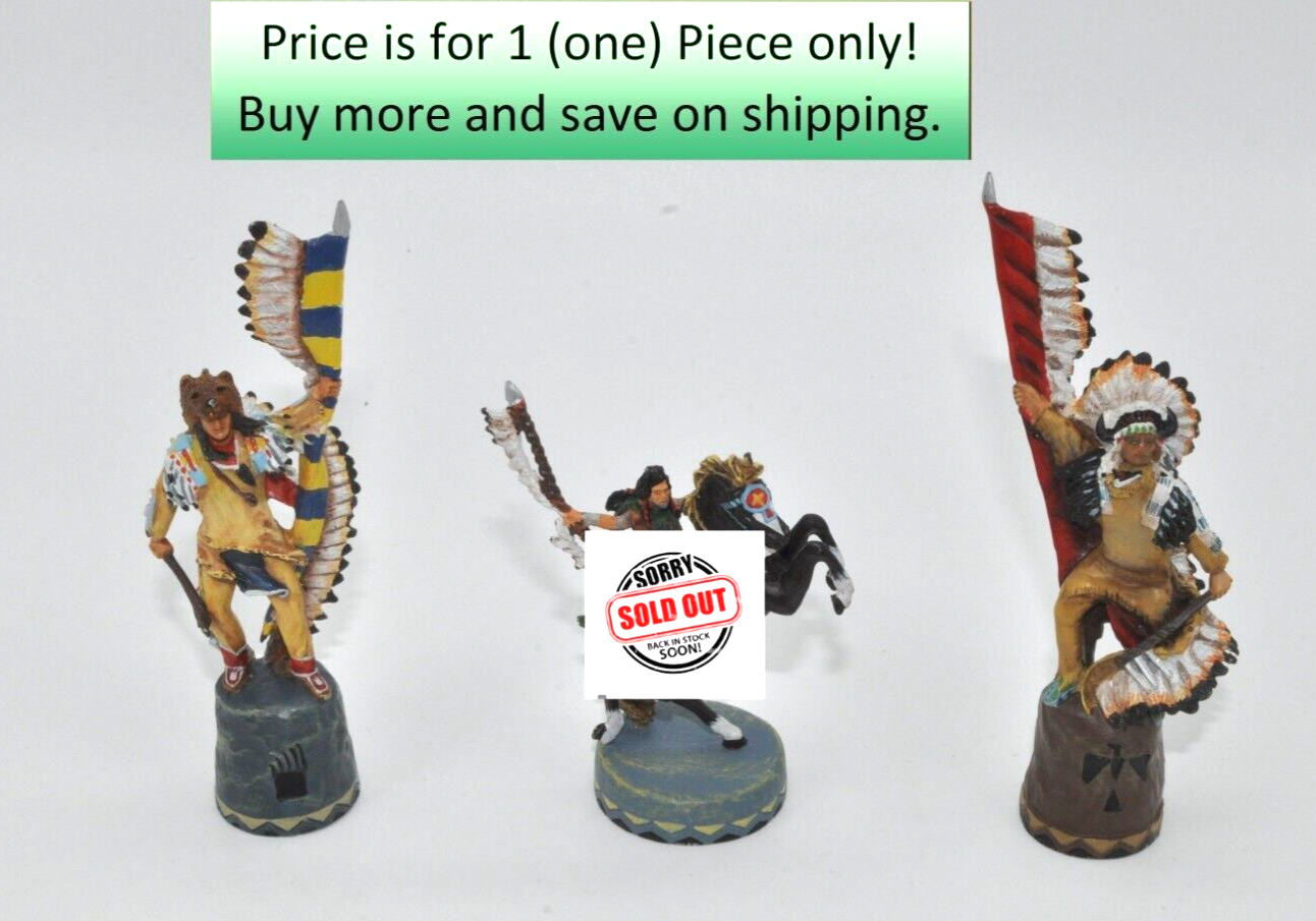 Rare Replace 1 King Piece Franklin Mint American Indian Chess Set Sioux ...