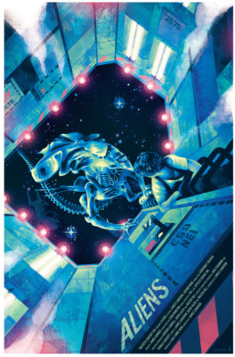 Aliens Alien Ripley Queen Airlock Battle Movie Film Poster Print Art ...