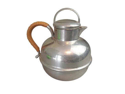 Vintage TRINAC PEWTER Danish Small Individual Teapot with Cane Wrapped ...