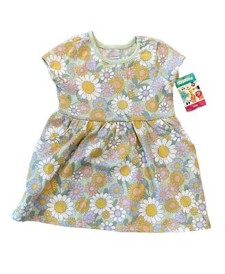 Garanimals Baby Girls Size 18 Month Short Sleeve Dress Retro Floral ...