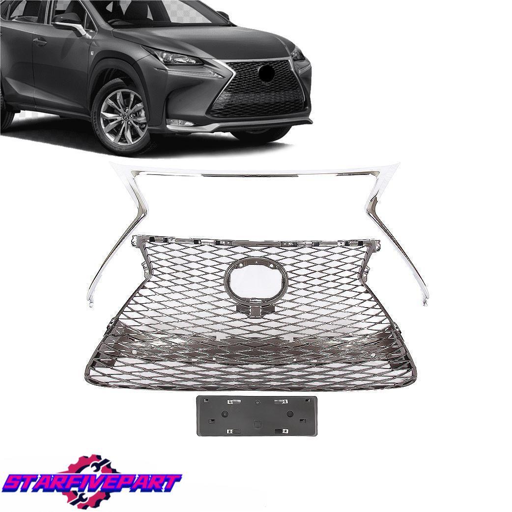 For 2015-2017 Lexus NX200T F Sport Front Upper Grille W/Chrome Trim ...