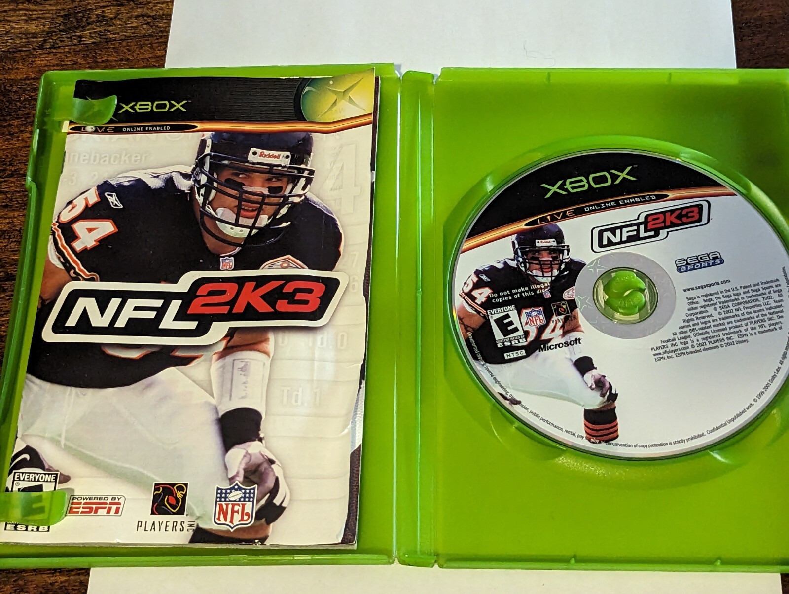 NFL 2K3 MICROSOFT XBOX COMPLETE VIDEO GAME SPORTS FOOTBALL SEGA | eBay
