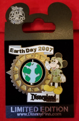 Disney DLR Earth Day Mickey Globe Pin -Spinner LE1000 | eBay