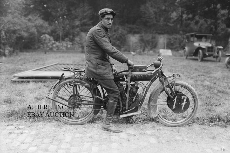 Indian 750cc factory racer Bernard 1919 Paris-Reims-Paris motorcycle ...
