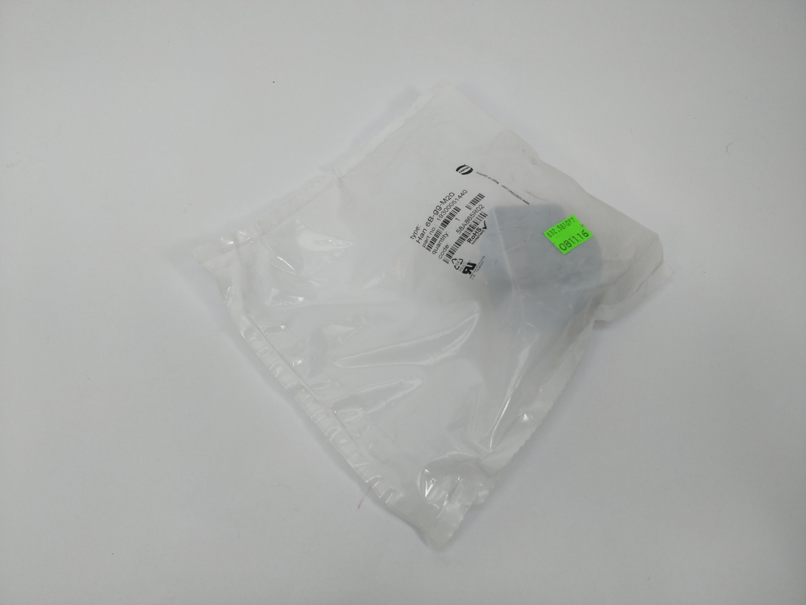 Harting 19300061440 Han 6B-GG-M20 Hood Top Entry LC 2 Pegs | eBay