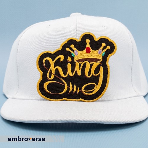 King Patch - Embroidered Gold Crown - Iron On Cool Patches - Size: 3.8 ...