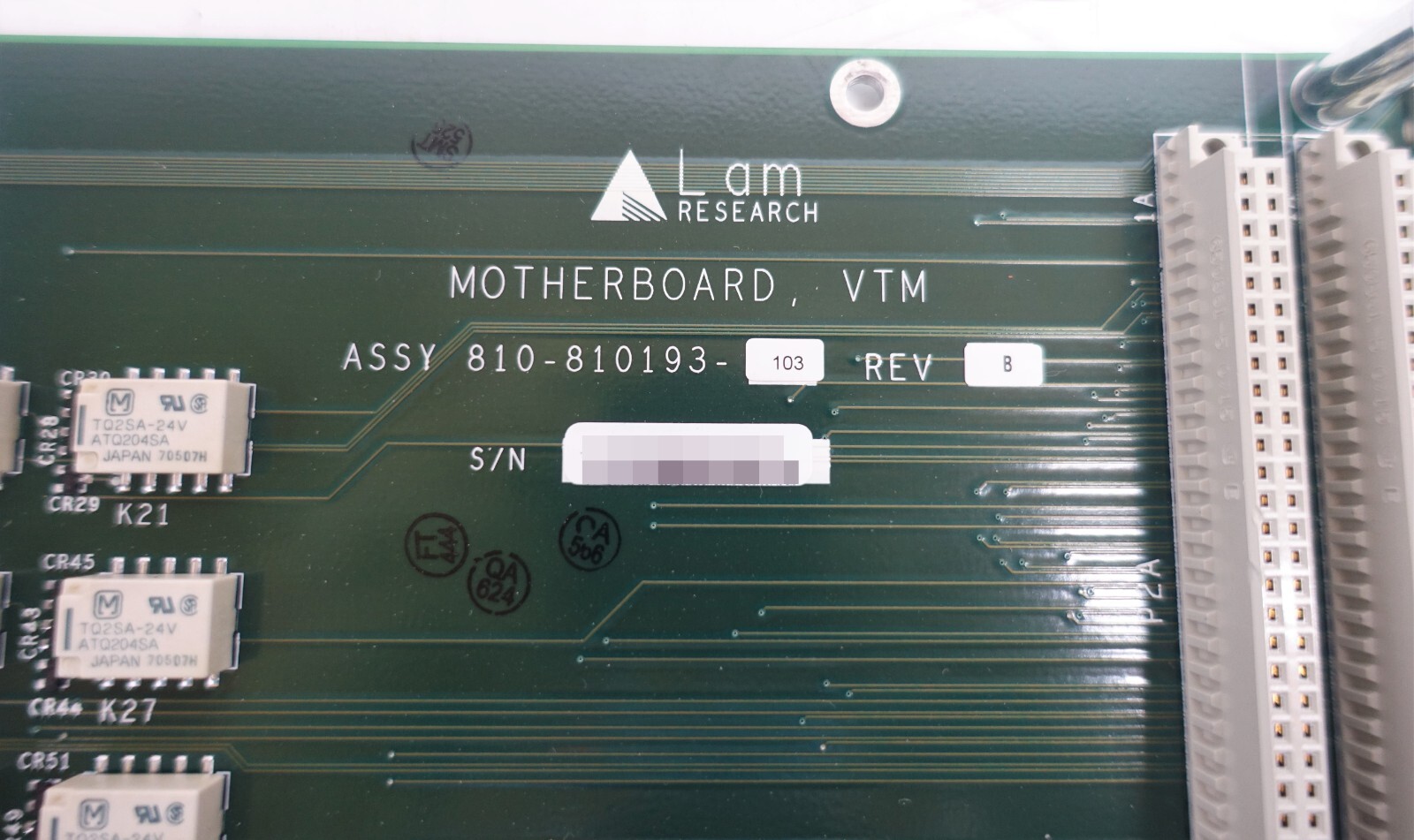 LAM RESEARCH 810-810193-103 MOTHERBOARD, VTM BOARD/ CARD | eBay