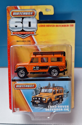 RARE Matchbox Land Rover Defender 110 G4 Challenge Orange MB 60th | eBay UK