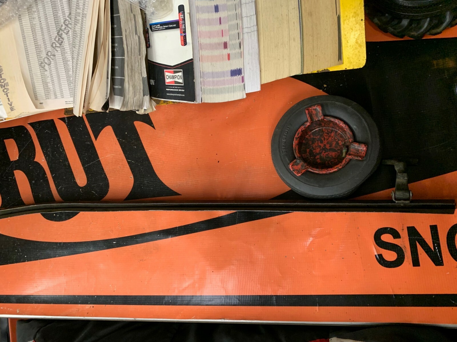 Vintage 72 Brutanza Brut Snowmobile Right Hood Channel Scorpion TK Whip ...