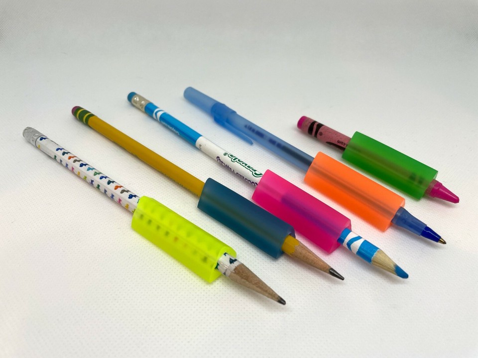 Pencil Grips (25 pk) Triangle Style, Multi-Colors - Fits Pencils/Pens ...