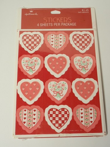 Vtg Hallmark Valentine Country Hearts Stickers *SEALED * | eBay