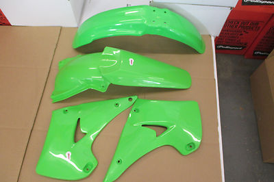 POLISPORT KAWASAKI PLASTIC KIT KXF250 KX250F FENDERS SHROUDS 2004 2005 ...