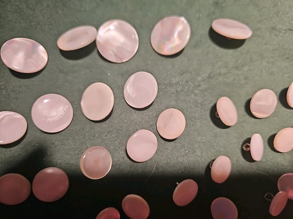 Set of 39 - Beautiful mother of pearl metal shank buttons With Shank ...