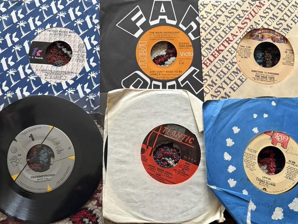 LOT OF (50) 45 RPM RECORDS 1970'S-90'S DISCO, R&B,HIP HOP,RAP RECORD ...
