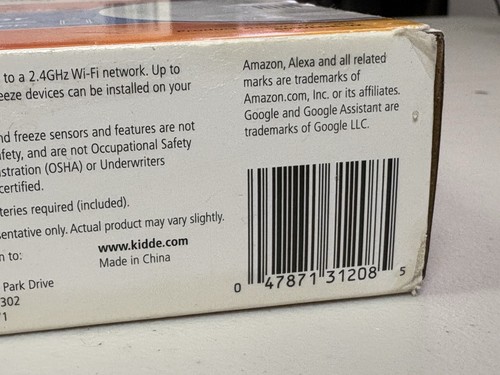 Kidde Smart Detection Water Leak + Freeze Detector 60WLDR-W Open Box | eBay