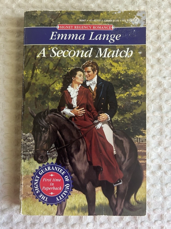 Vintage Signet Regency Romance-Emma Lange-A Second Match | eBay