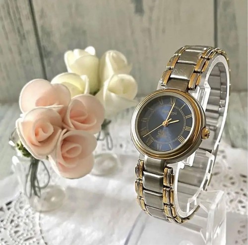 Burberry 8000 Blue Dial Gold Silver SS Rondon Men Qz Watch New Battery ...