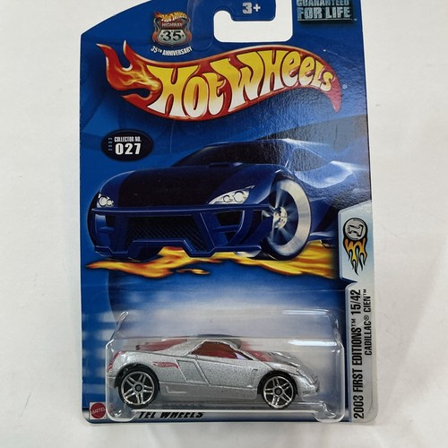 Hot Wheels 2003 First Editions 15/42 Silver Cadillac Cien #027 Metal ...