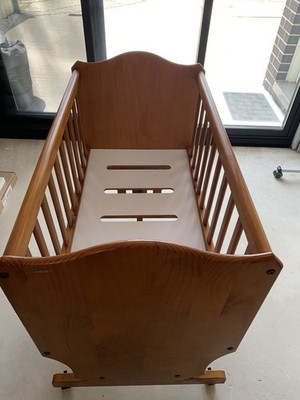 Wooden Rocking Baby Cradle | eBay Australia
