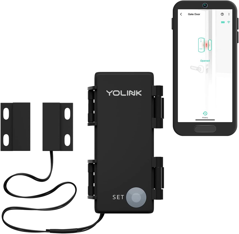 YOLINK Lora Smart Outdoor Contact Sensor, Gate & Shed Door Sensor ...