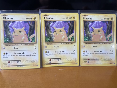 3x Pikachu Xy Evolutions 35/108 Pokémon Card 2016 | eBay