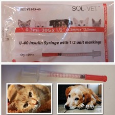 Sol-vet U-40 29g X 1/2" Insulin Syringe With 1ml Unit Markings 60 in ...