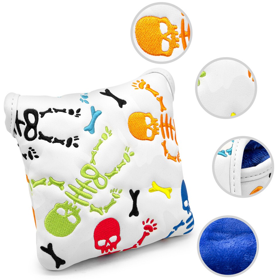 Newly Skull Skeleton Golf Headcover for Driver Fairway Wood Hybrid Iron ...