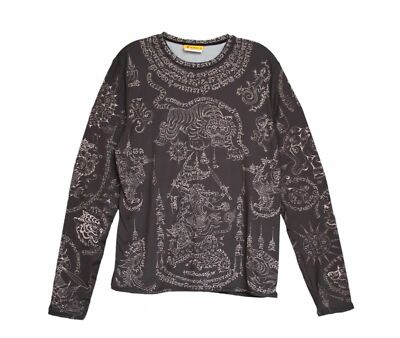 YMX by YellowMan Black Boy's Madkool Long Sleeve Buddhist Prayer Tattoo ...
