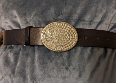 Rhinestone Black Bling Buckle Belt | eBay