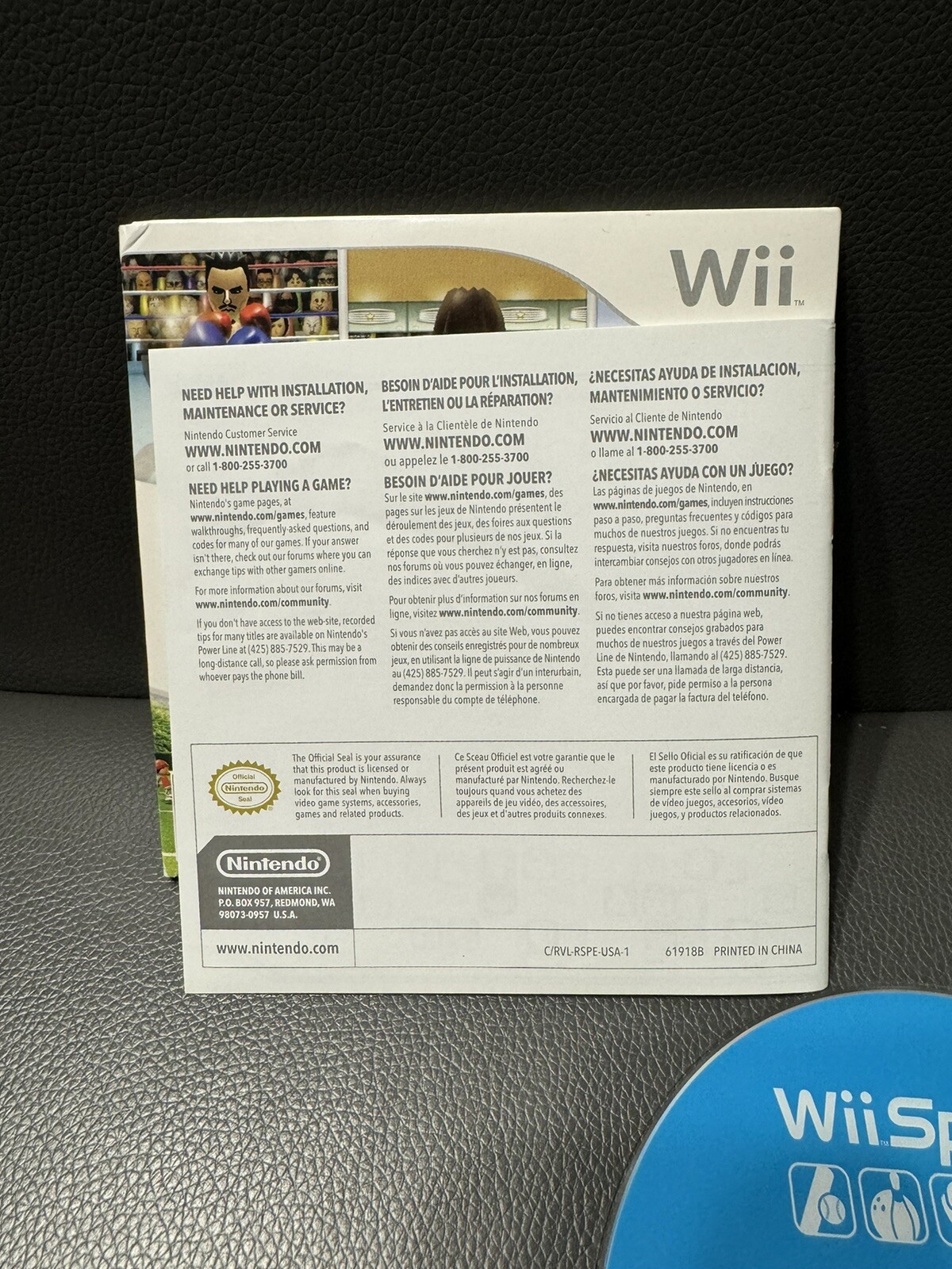 Wii Sports Nintendo Wii Game Disc With Manual 45496362140 | eBay